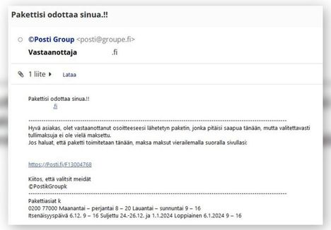 Posti.fi-nettiosoitteesta tehtiin ρ-kirjaimella väärennetty versio ...