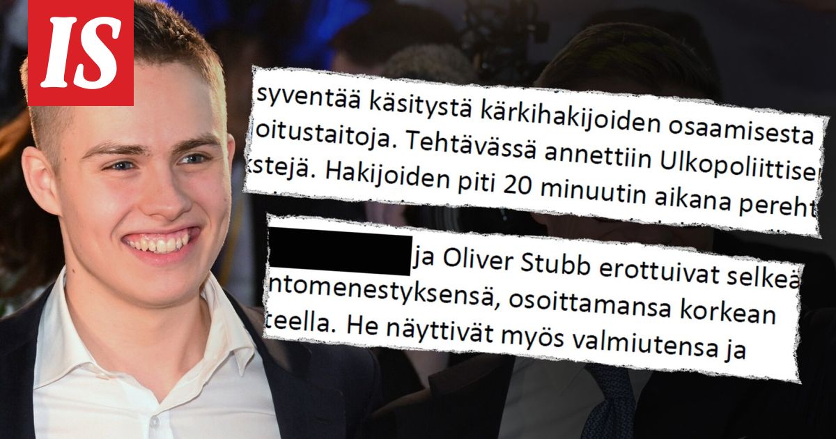 Ratkaisiko tämä asia Oliver Stubbin palkkauksen Upiin? IS sai haltuunsa ...