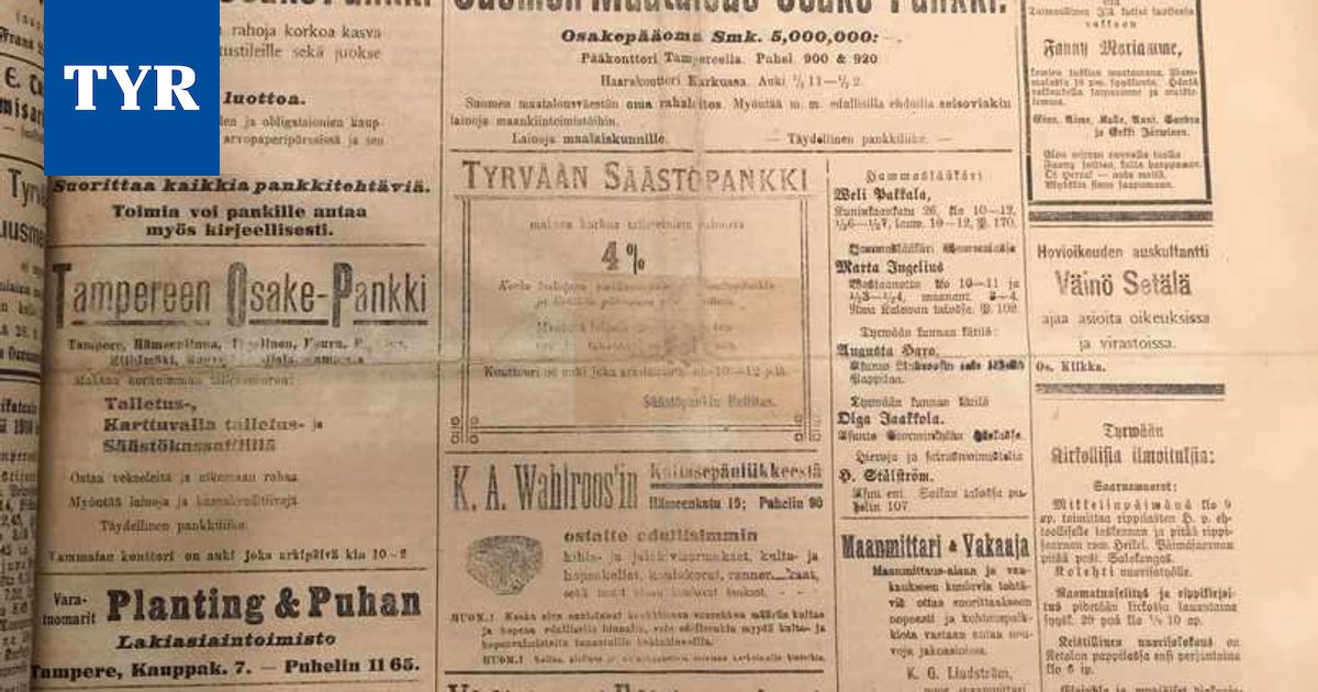 Täydennä 100 vuotta vanhat uutiset ja mainokset puuttuvilla sanoilla ...