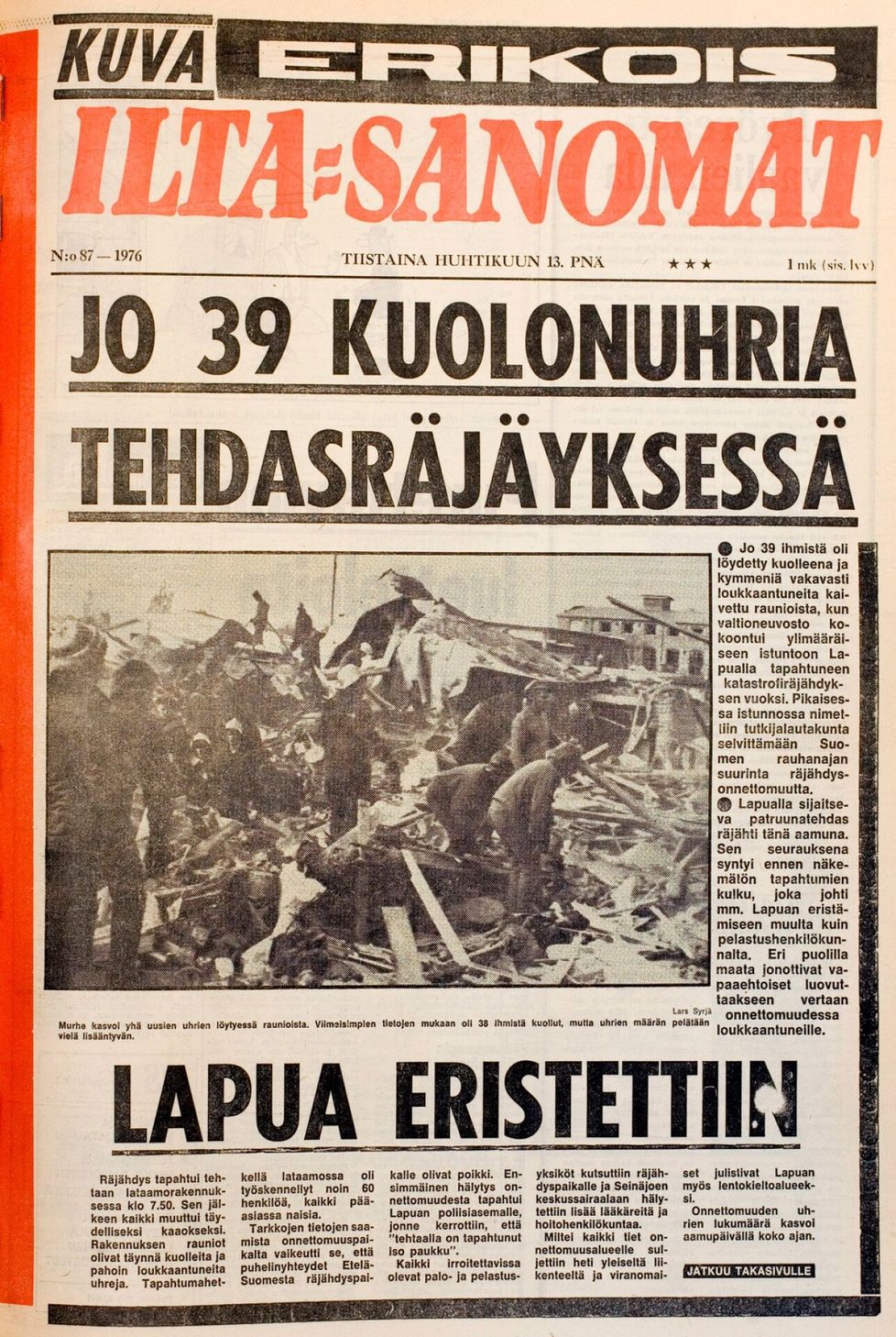 Lapuan patruunatehtaan räjähdys: perheenäiti Aino Manu, 42, oli yksi ...