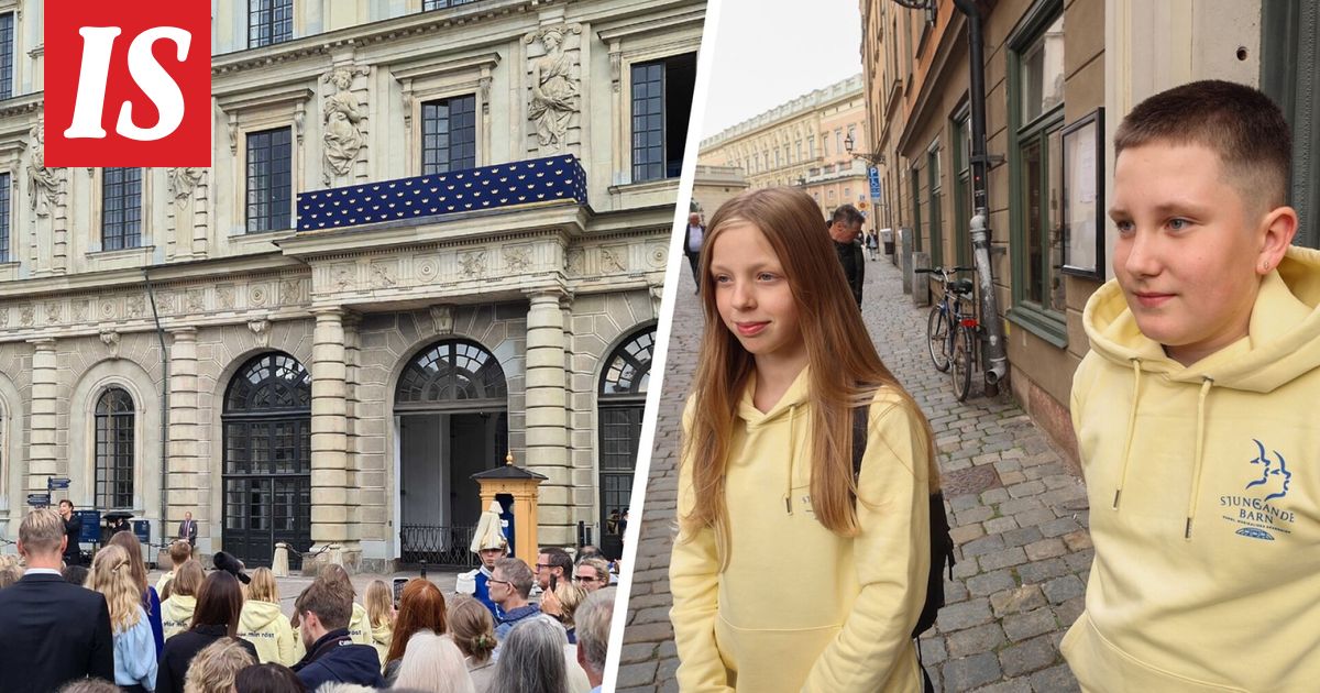 Kuudesluokkalaiset Hanna ja Miliam esiintyivät Ruotsin kuninkaalle ...