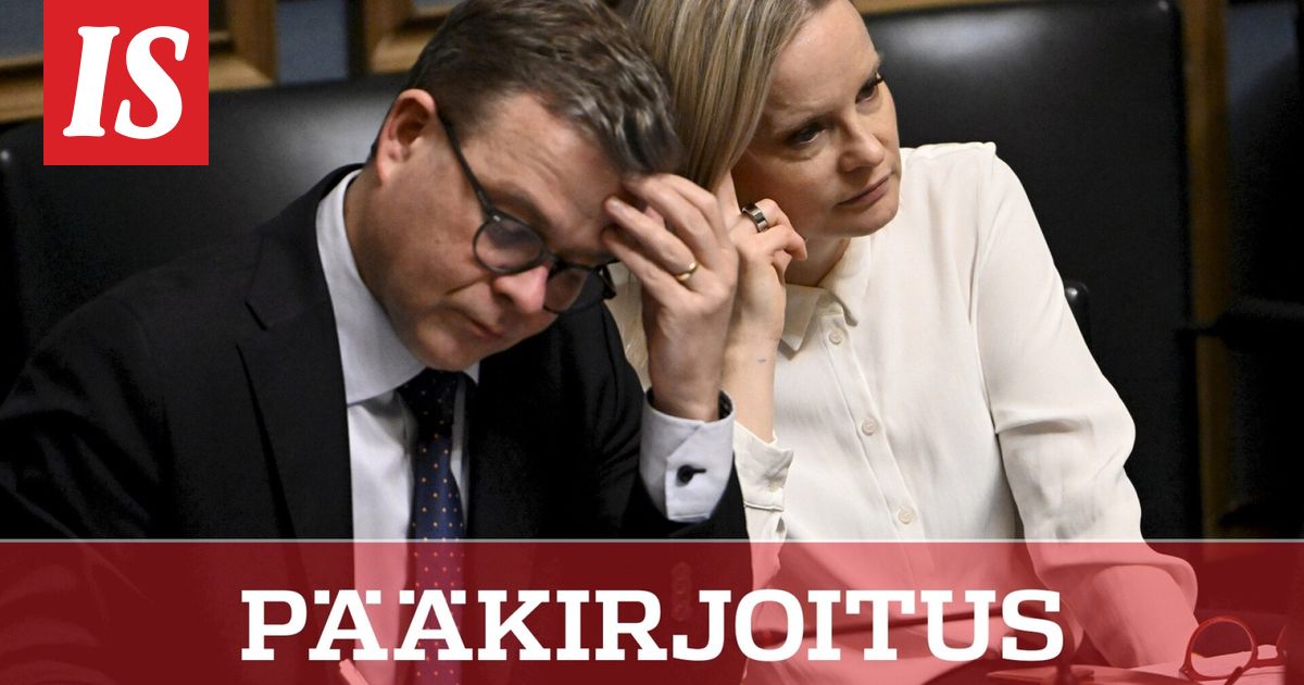 Pääkirjoitus: Rikkooko pahanmakuinen eläkepilleri Petteri Orpon ja Riikka Purran yhteisrintamaa ...
