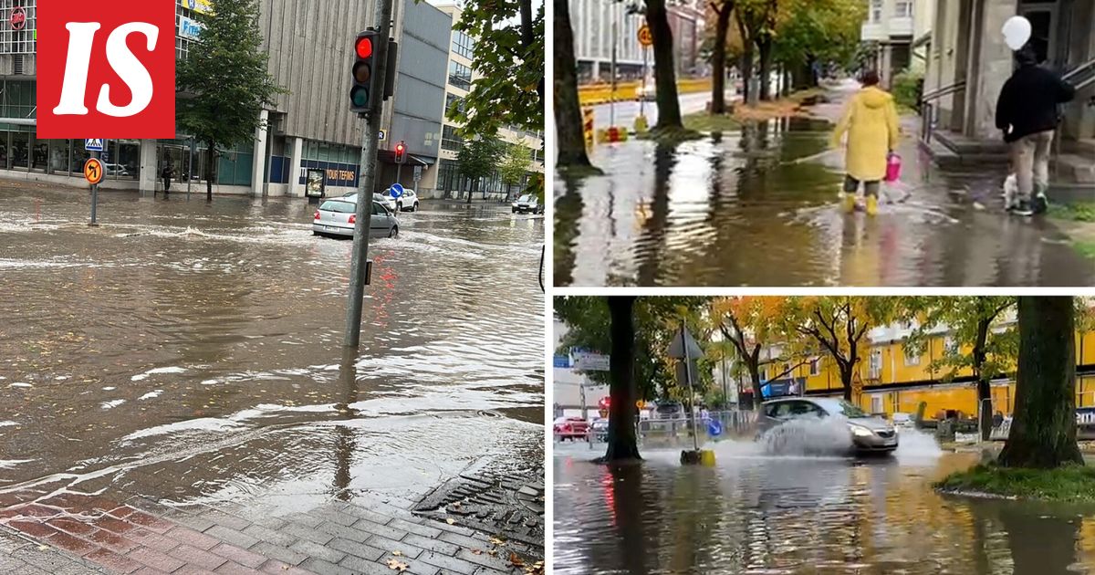 Rankkasade sai kadut tulvimaan Tampereella - Ilta-Sanomat