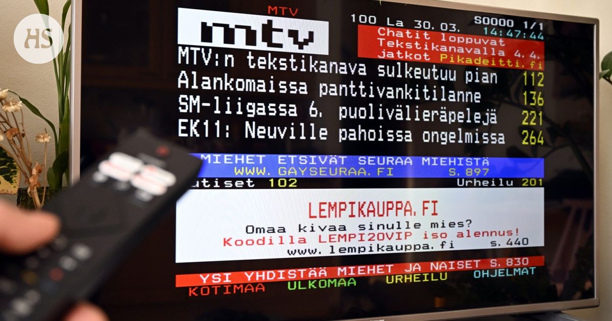 MTV3-kanavan teksti-tv sulkeutuu ensi viikolla | HS.fi