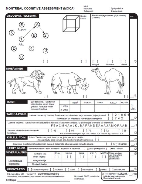 MoCA-muistitesti voi paljastaa muistisairauden jo varhain - Ilta-Sanomat