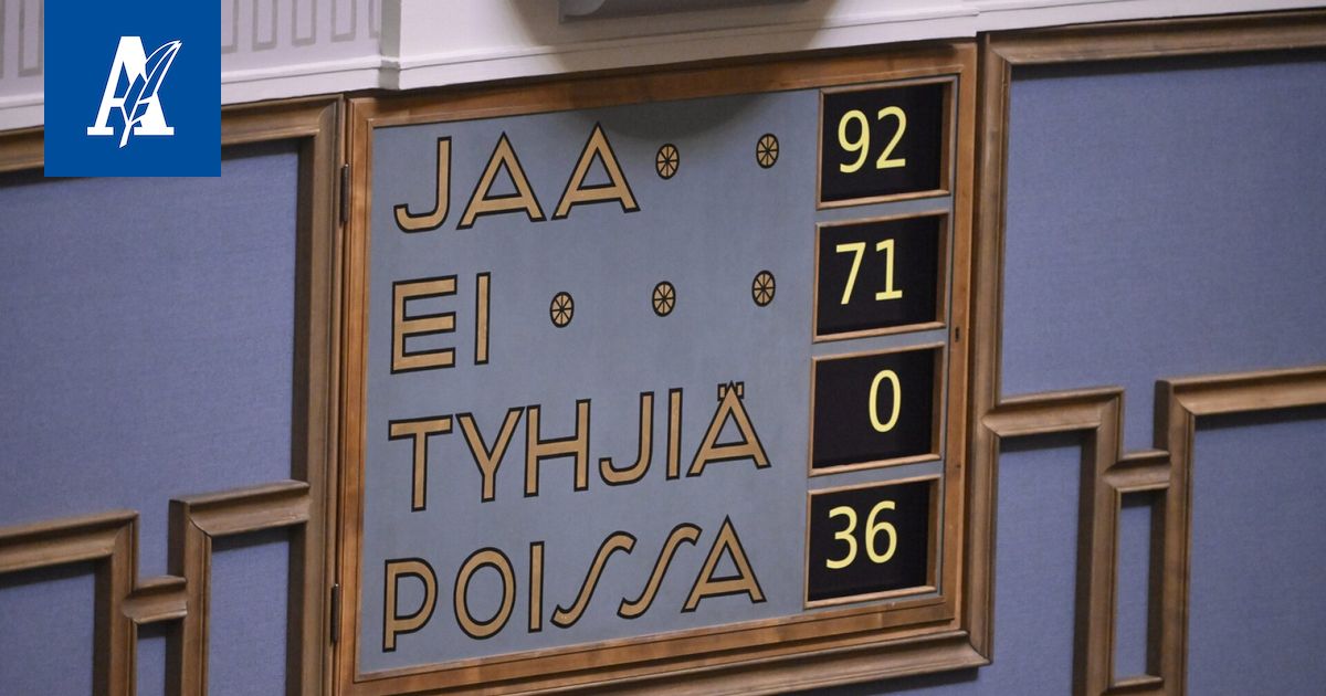 Hallitus sai eduskunnan luottamuksen