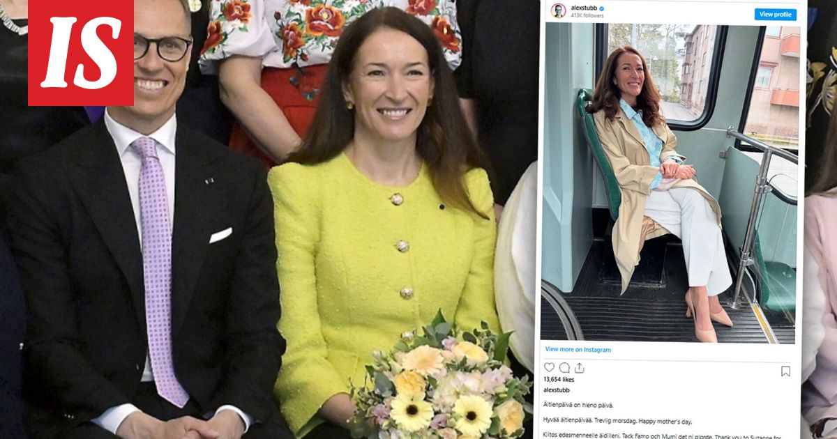 Stubb julkaisi iloisen ratikkakuvan äitienpäivänä - Ilta-Sanomat