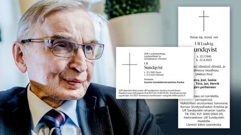 Ulf Sundqvistin kuolinilmoitus julkaistiin Helsingin Sanomissa - Ilta ...