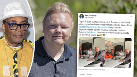 Myös ministeri Antti Kurvinen tapasi ohjaajalegenda Spike Leen ...
