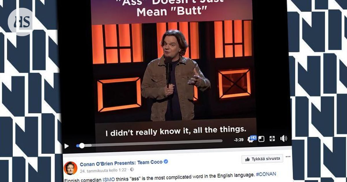 Ismo Leikolan Conan-esiintymistä on katsottu Facebookissa yli 40 ...