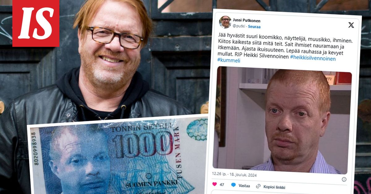 Heikki Silvennoisen muistoa kunnioitetaan – tonnin seteli kiertää taas ...