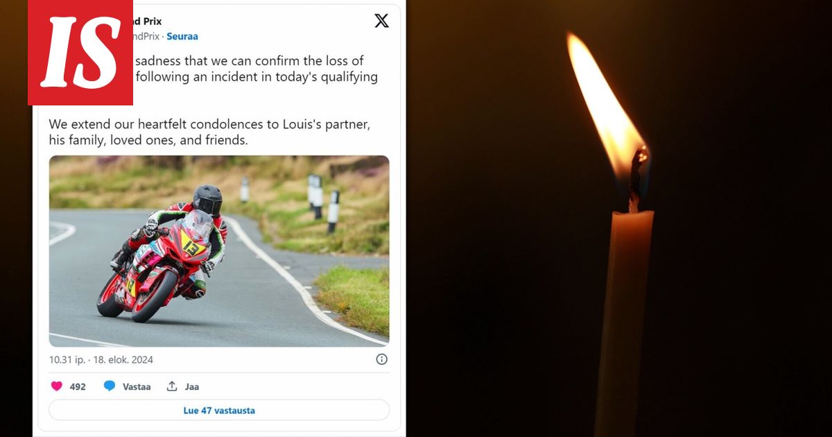 Moottoripyöräilijä Louis O’Regan kuoli Mansaarilla - Ilta-Sanomat