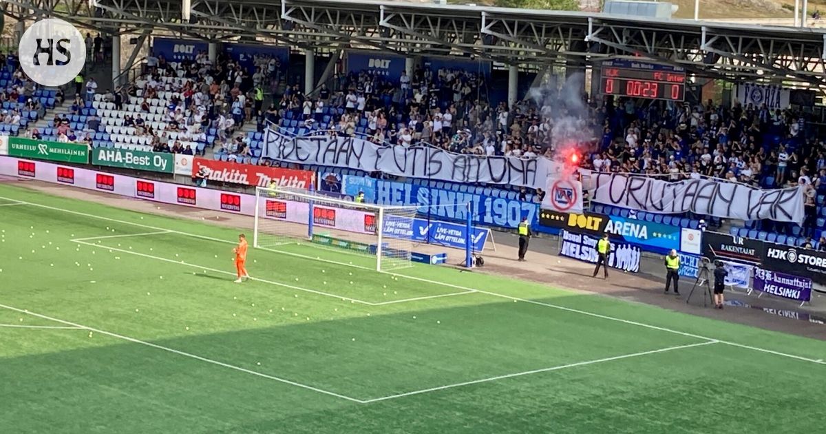 HJK:n kannattajilla raju protesti – tennispallosade keskeytti ottelun ...