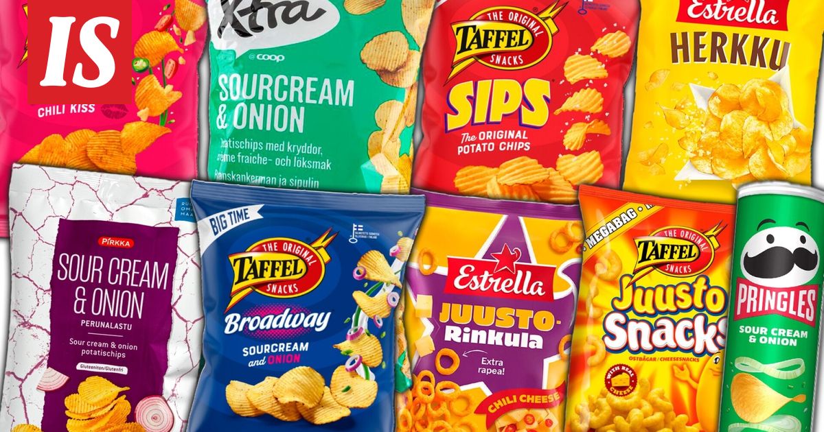 Myydyimmät sipsit 2025 – uutuudet Taffel Ranch Chili kiss ja Estrella ...