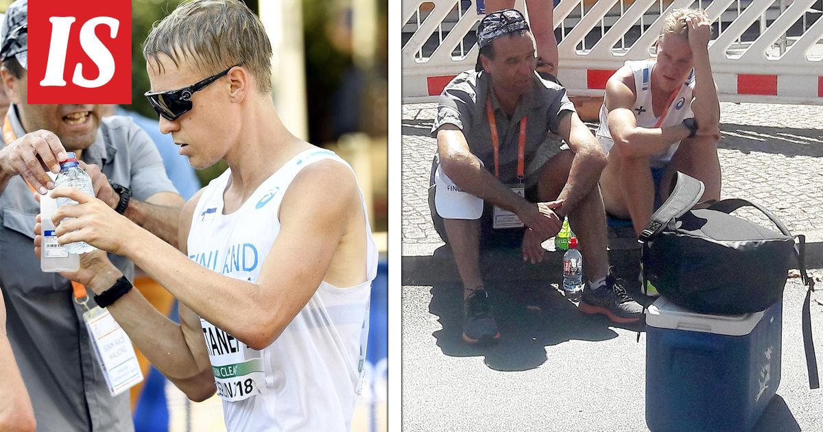 Kävelijä Aku Partanen ja valmentaja Valentin Kononen kuvattiin EM-kisan ...