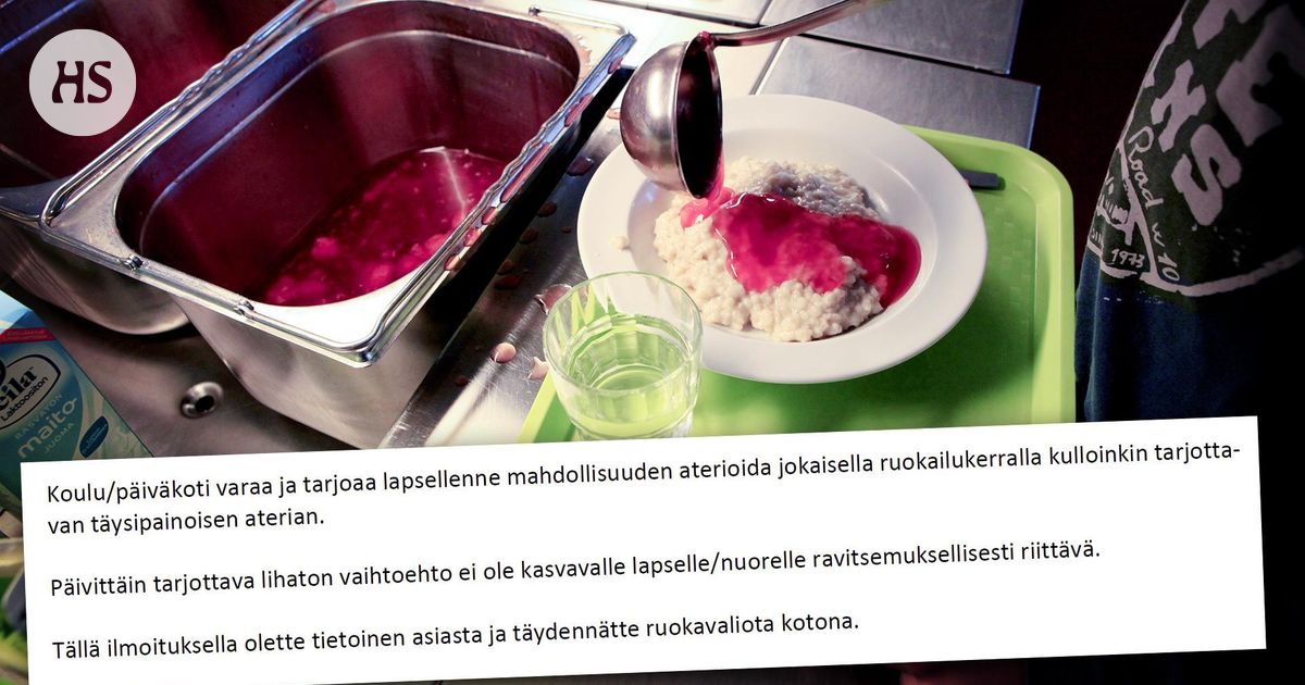 Keravan kunta: ”Lihaton vaihtoehto ei ole ravitsemuksellisesti riittävä ...