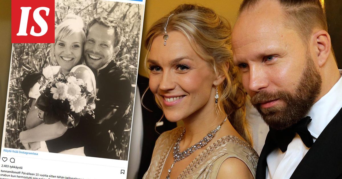 Tunna Milonoff julkaisi lumoavan hääkuvan vaimonsa Jennin kanssa ...
