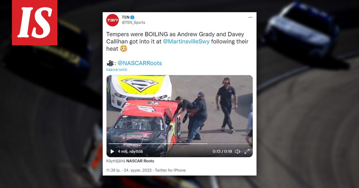 Nascar-kuski Andrew Grady pahoinpiteli kilpakumppaniaan radalla - Ilta ...