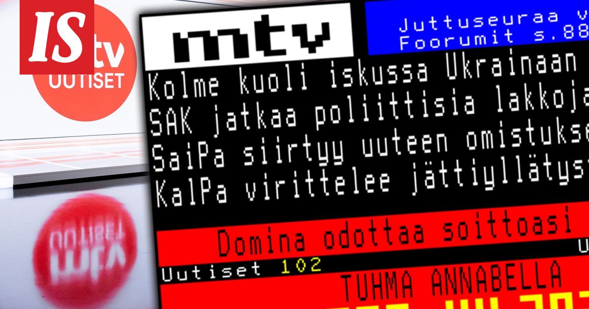 MTV:n teksti-tv loppuu - Ilta-Sanomat