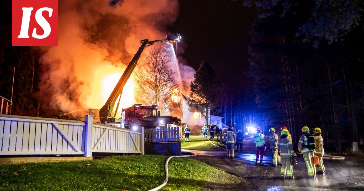 Raju tulipalo Klaukkalan keskustassa Nurmijärvellä - Ilta-Sanomat