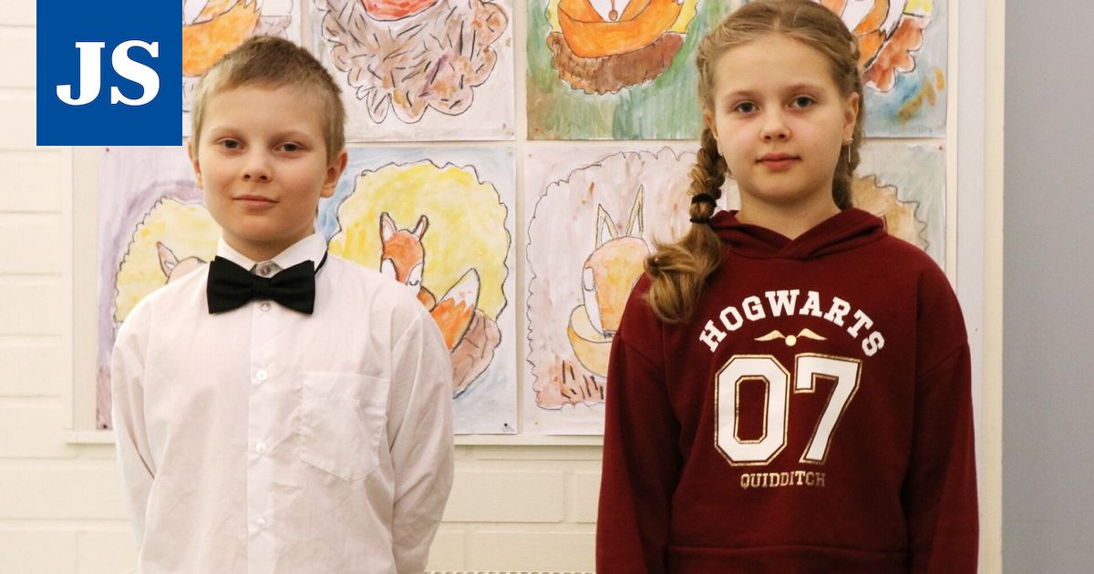 Kuoreveden koulun nelosluokkalaiset Julius ja Maisa saivat kutsun Lasten itsenäisyyspäivän ...
