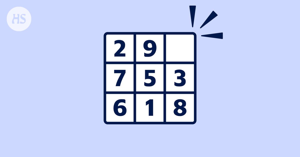 Etsi oikeat numerot päivän sudokusta | HS.fi